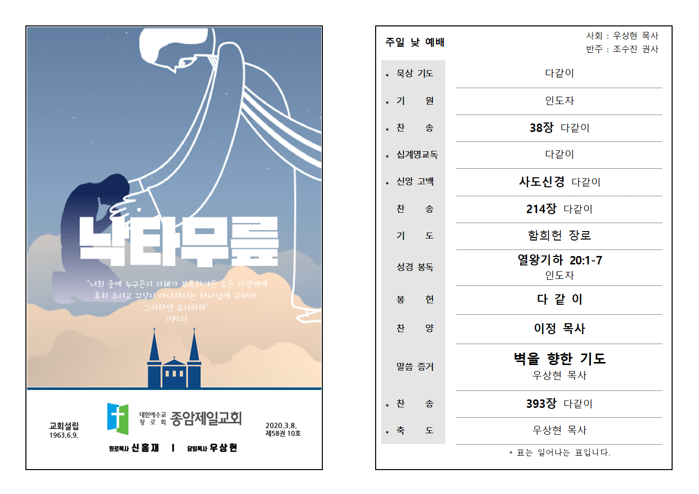 주보 20200308 주보